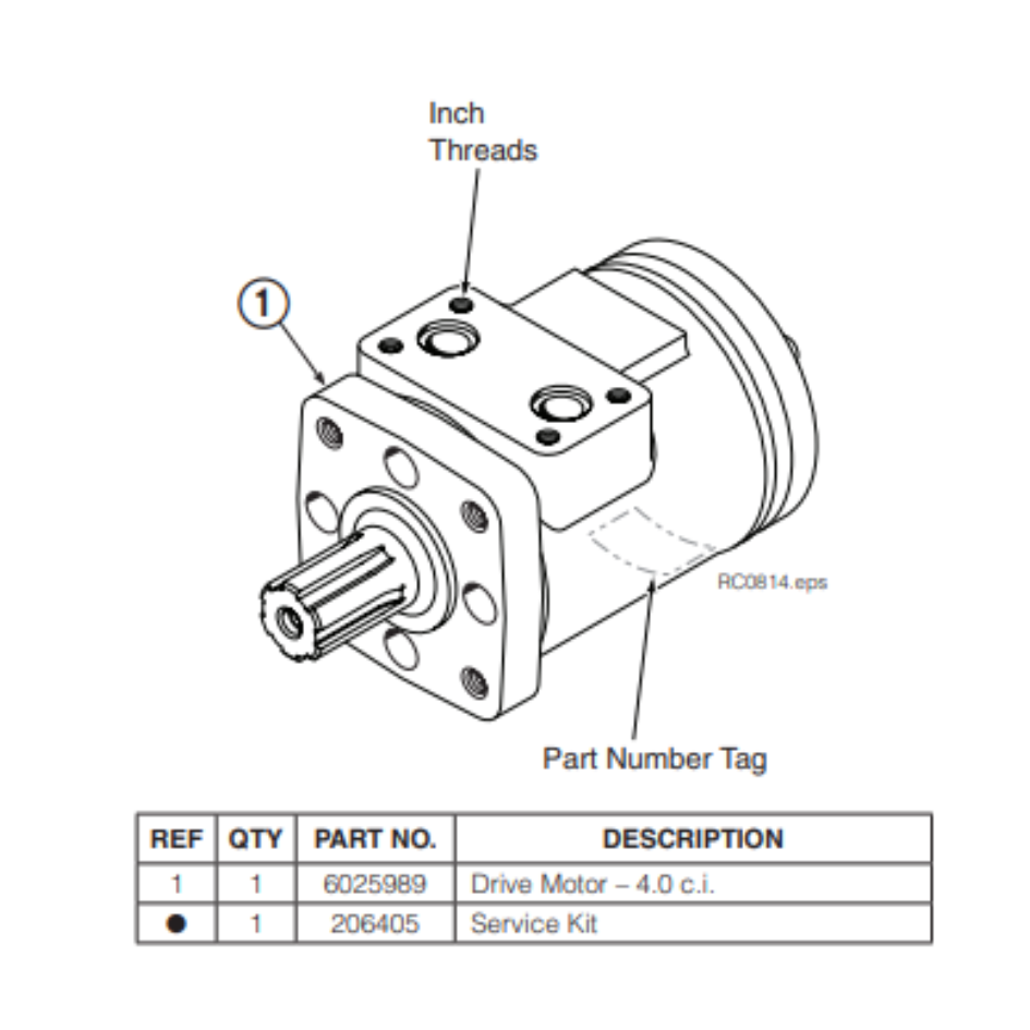 Cascade 6025989 - Hydraulic Motor — Aztec Hydraulics